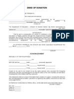 DepEd Deed of Donation Template | PDF | Law And Economics | Private Law