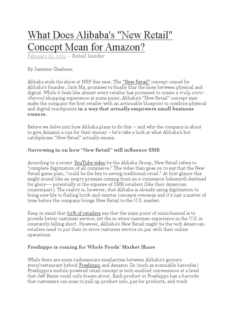 Alibaba New Retail | PDF | Alibaba Group | Retail