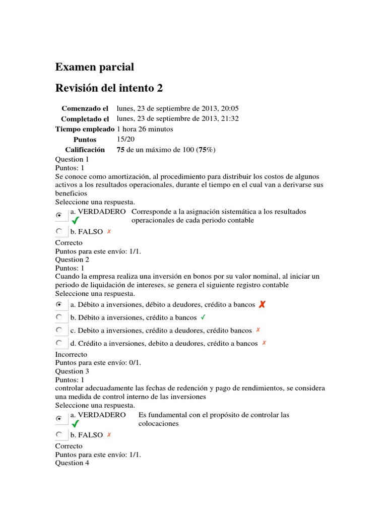 Examen Parcial Contabilidad PDF | PDF | Oferta y demanda | Oferta (economía)