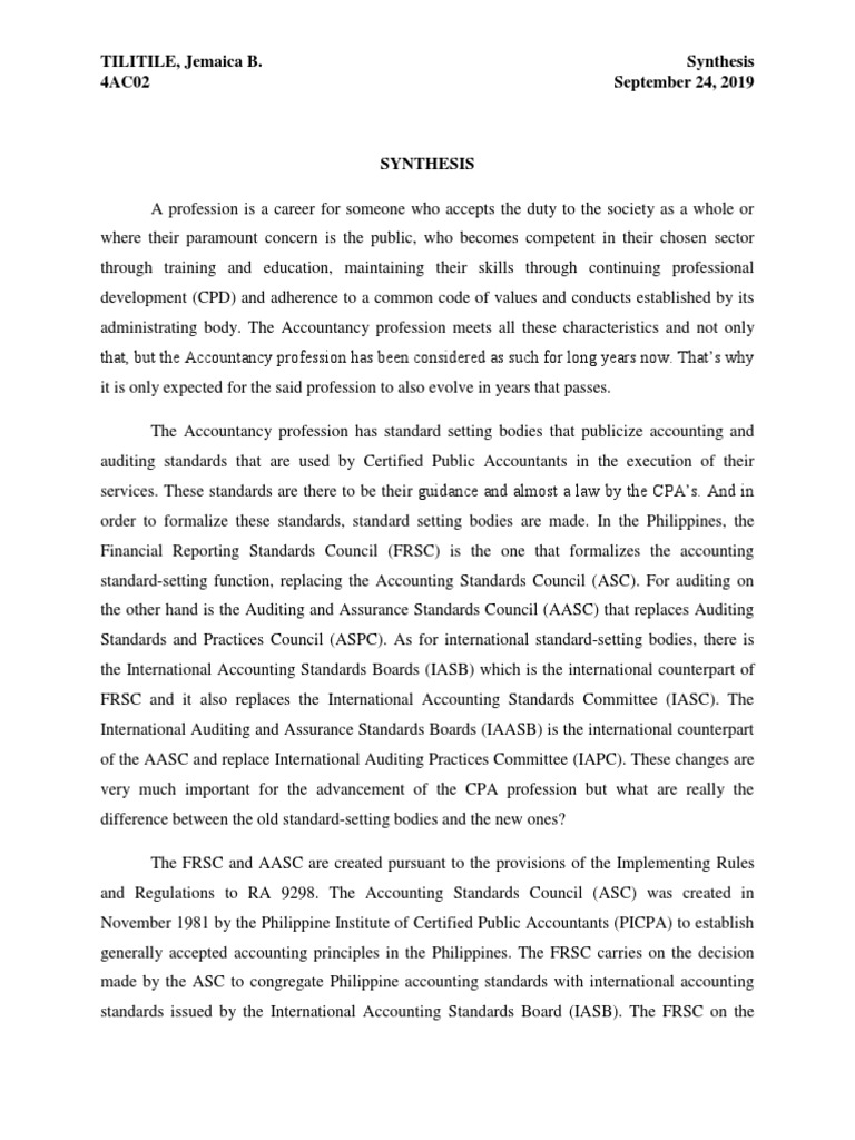 Philippine Accounting Standards Evolution | PDF | Certified Public ...
