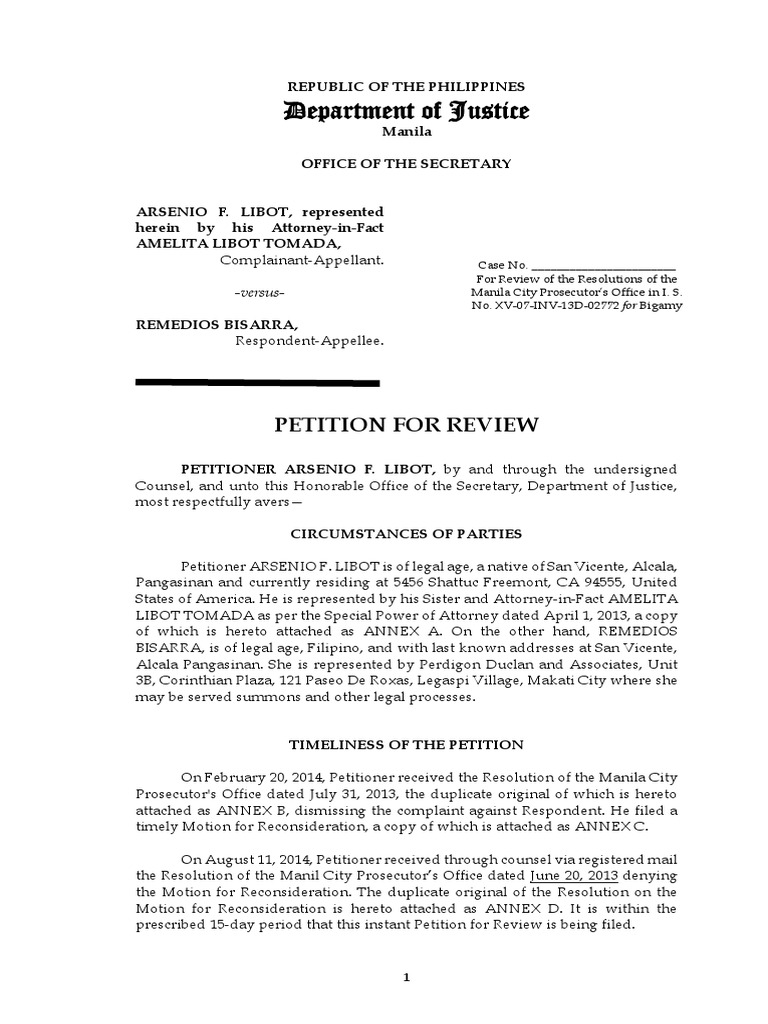 Petition For Review | PDF | Statute Of Limitations | Prosecutor