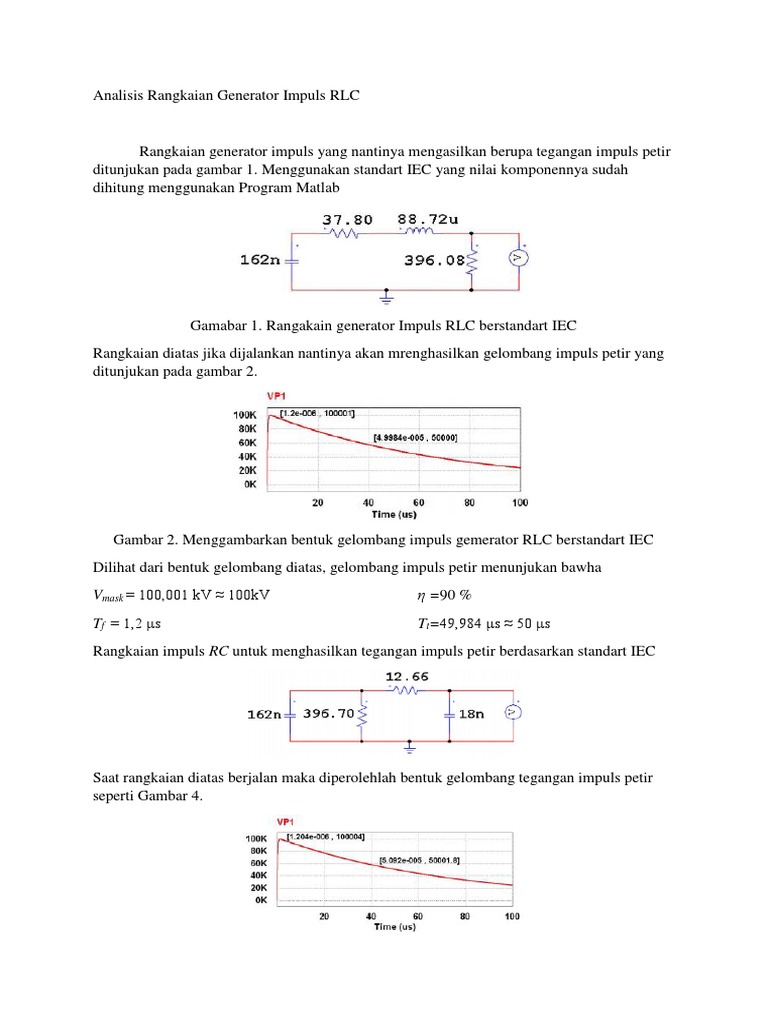 Analisis Rangkaian Generator Impuls RLC | PDF