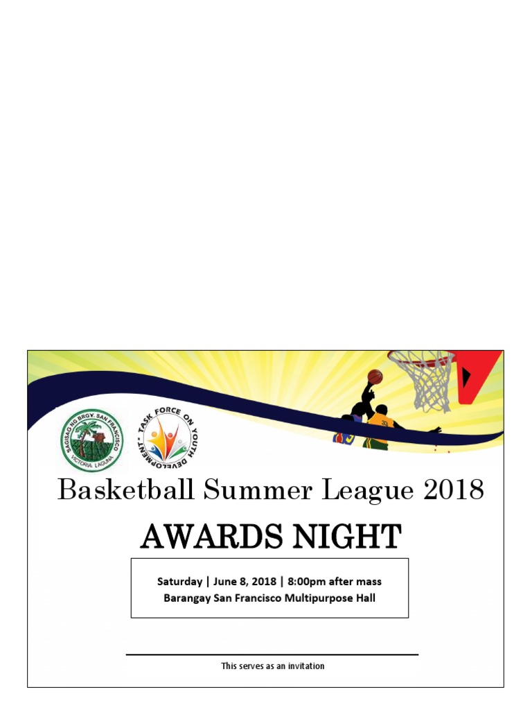 Basketball Awards Night Invitation and Program | PDF