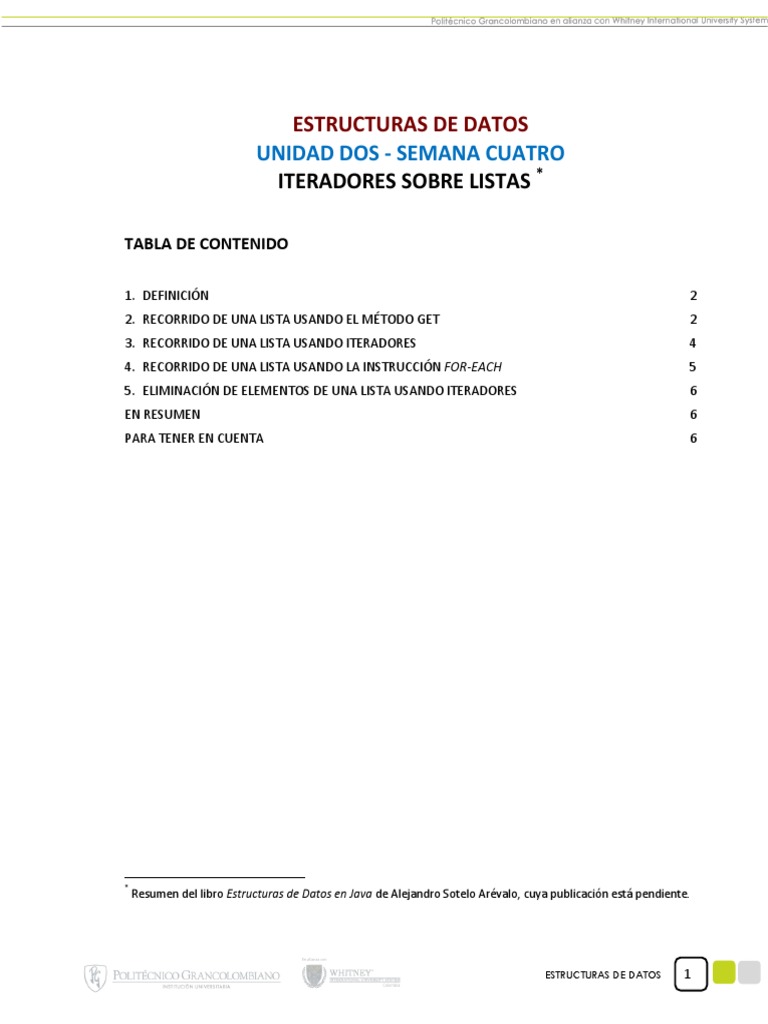 Iteradores | PDF | Java (lenguaje de programación) | Ciencias de la ...
