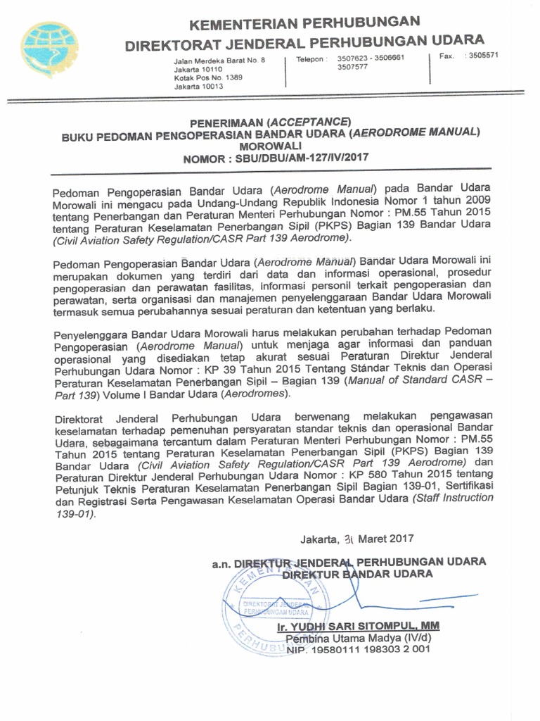 Buku Pedoman Aerodrome Manual | PDF