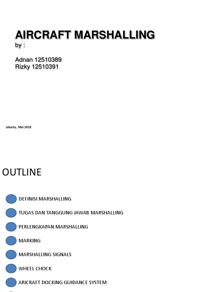 Panduan Marshalling Pesawat Terbang | PDF