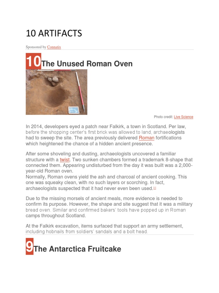 10 Artifacts: The Unused Roman Oven | PDF | Picts | Archaeology