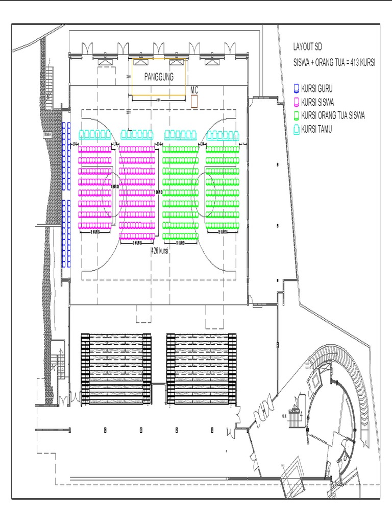 Layout SD Siswa + Orang Tua 413 Kursi Kursi Guru Panggung MC | PDF