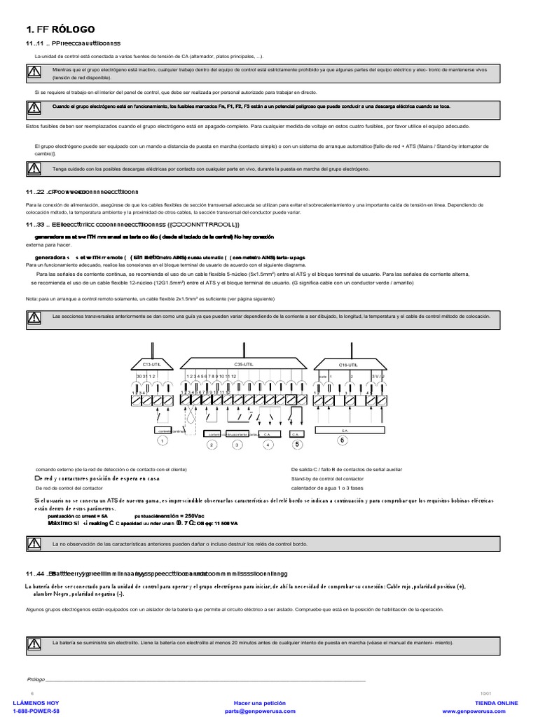 DATASHEET SDMO TELYS1 CONTROL PANEL (14 24) .En - Es PDF | PDF | voltaje | Corriente alterna