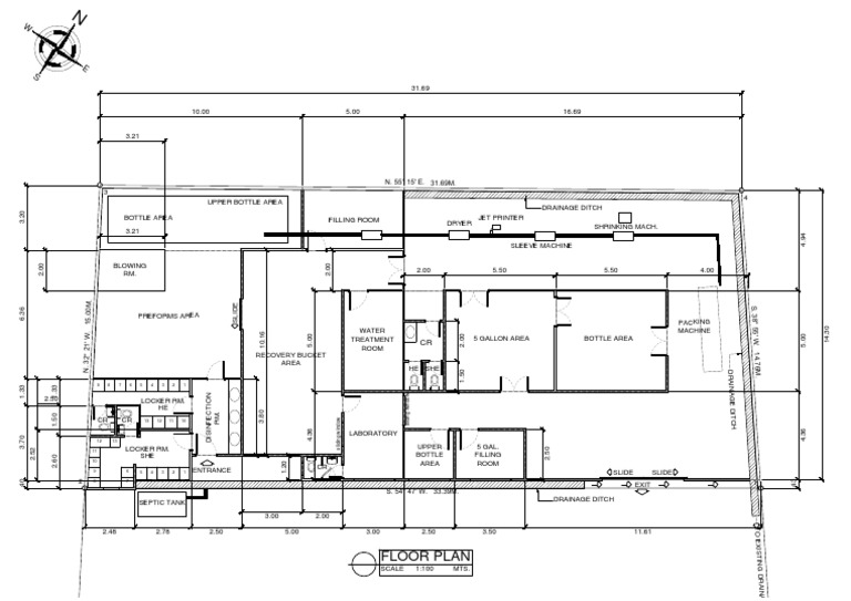 Floor Plan Layout of a Plastic Bottle Manufacturing Facility | PDF ...