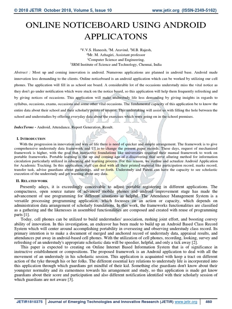 Online Notice Board Using Android Application | PDF | Android ...