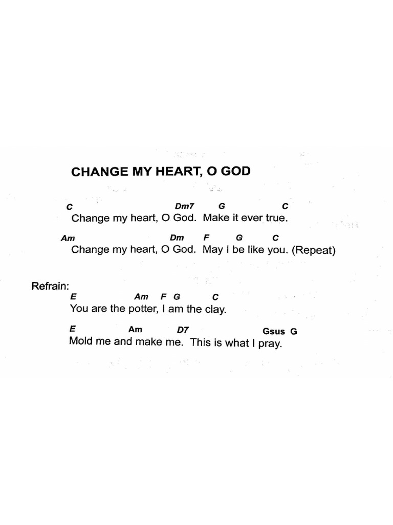 Change My Heart, o God | PDF