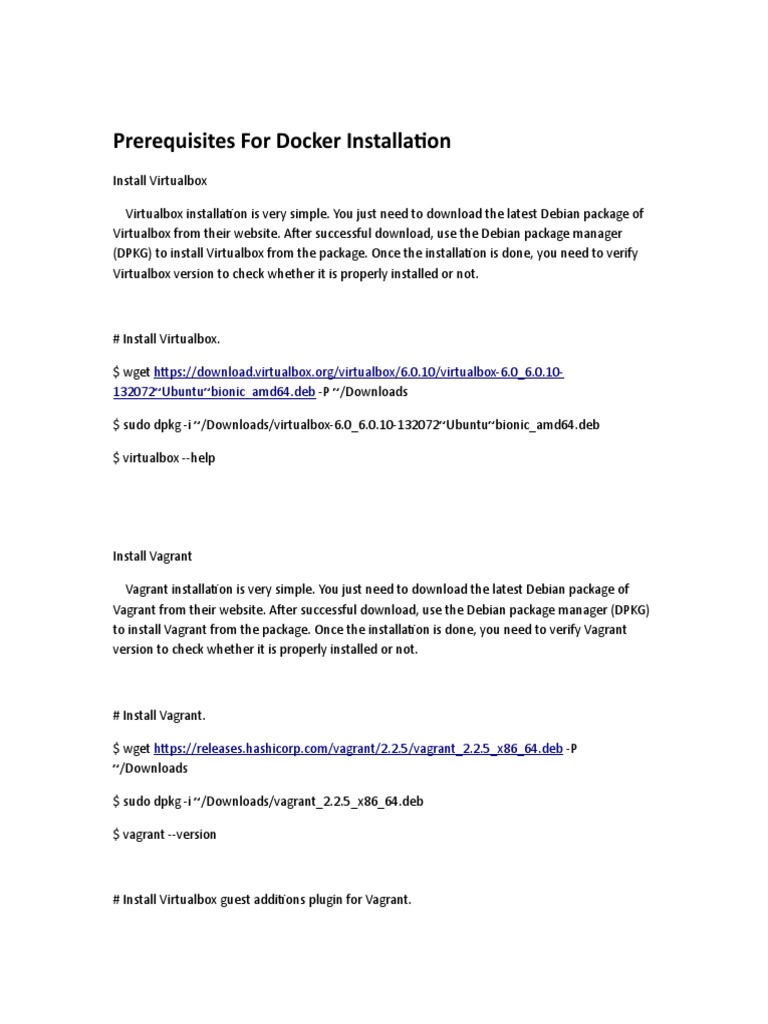 5-Prerequisites For Docker Installation | PDF