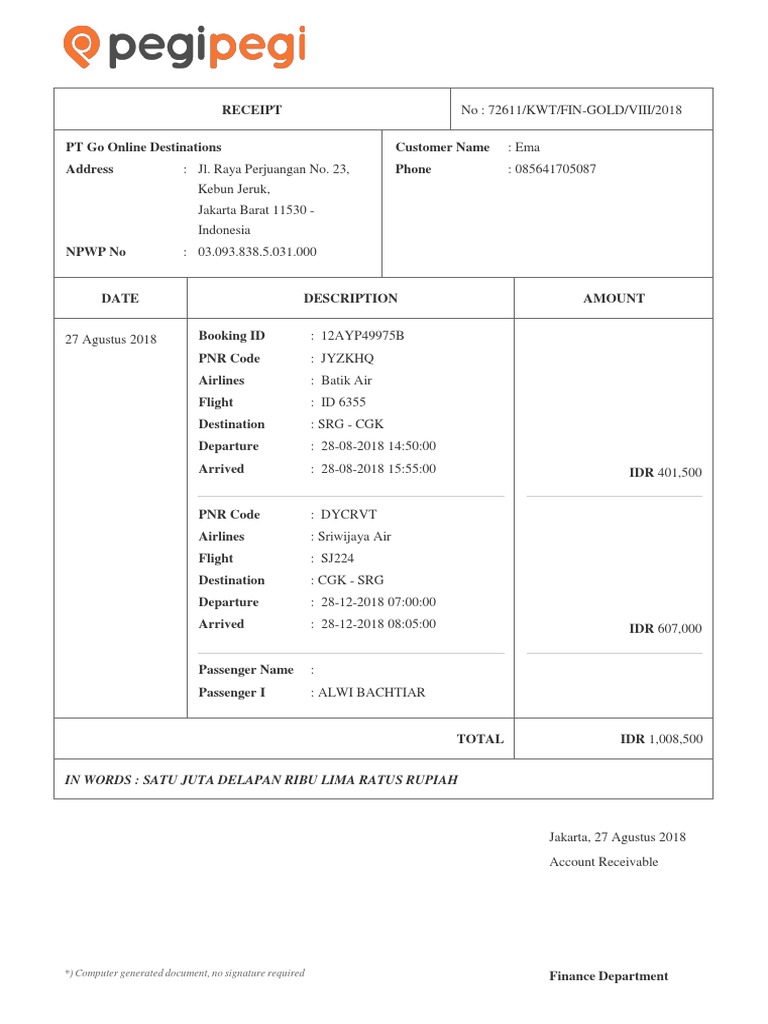 In Words: Satu Juta Delapan Ribu Lima Ratus Rupiah: ) Computer ...