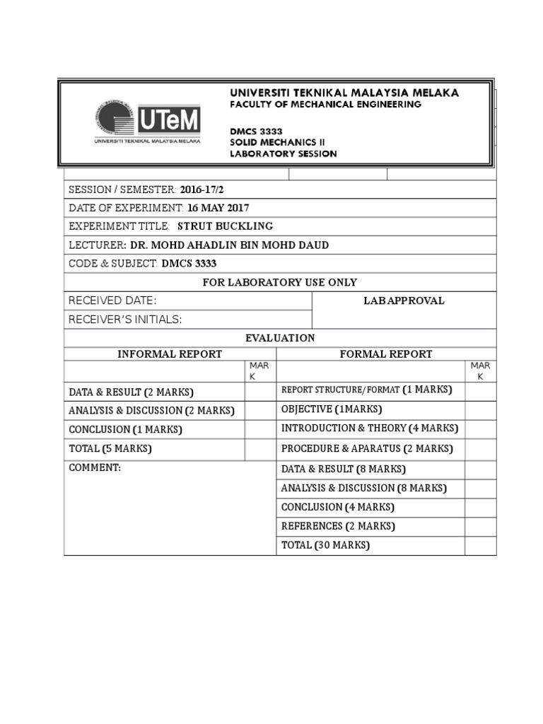 Strut Buckling | PDF | Buckling | Bending