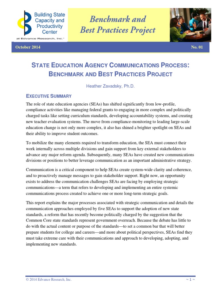 Benchmark and Best Practices Project: S E A C P: B B P P | PDF ...