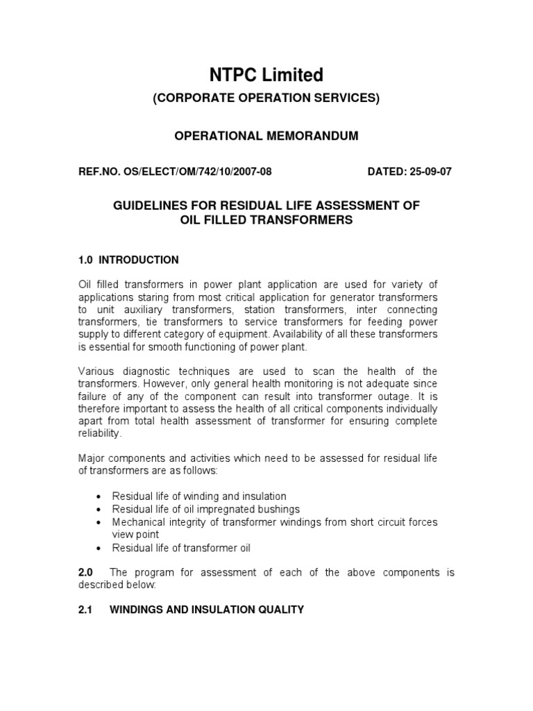 Guidelines For Rla Of Transformers Pdf Pdf Transformer Inductor