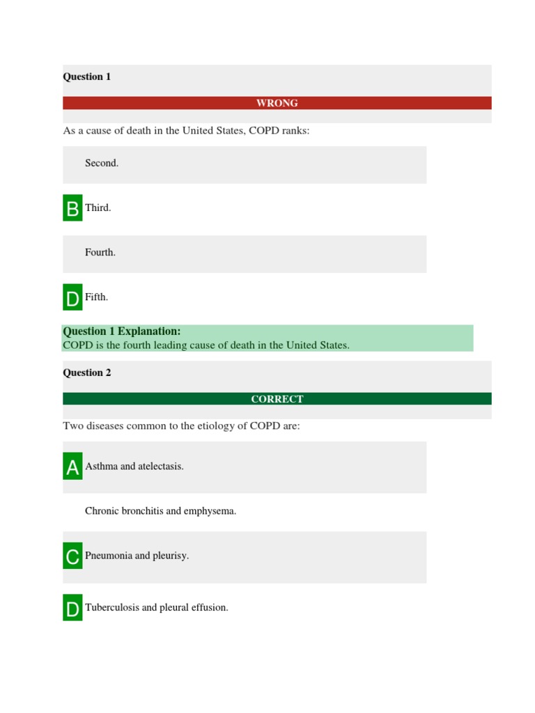 COPD Nursing Questions: Key Teaching Points for Patients | PDF ...