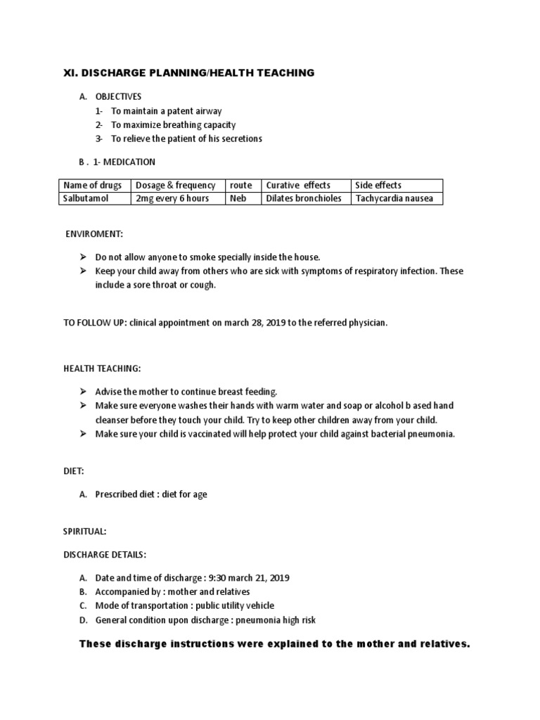 Discharge Planning | PDF