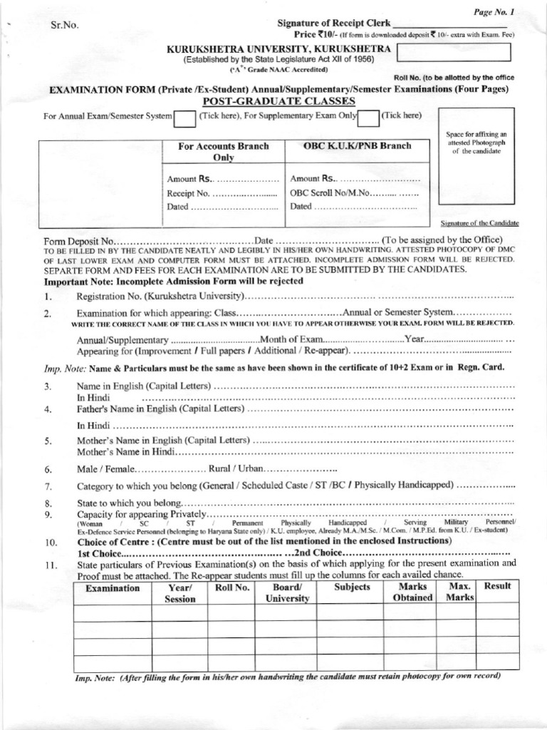 PG Form (2019) | PDF | Postgraduate Education | Academia