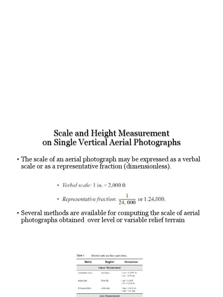Aerial Photography Scale Measurement | PDF | Aerial Photography | Distance