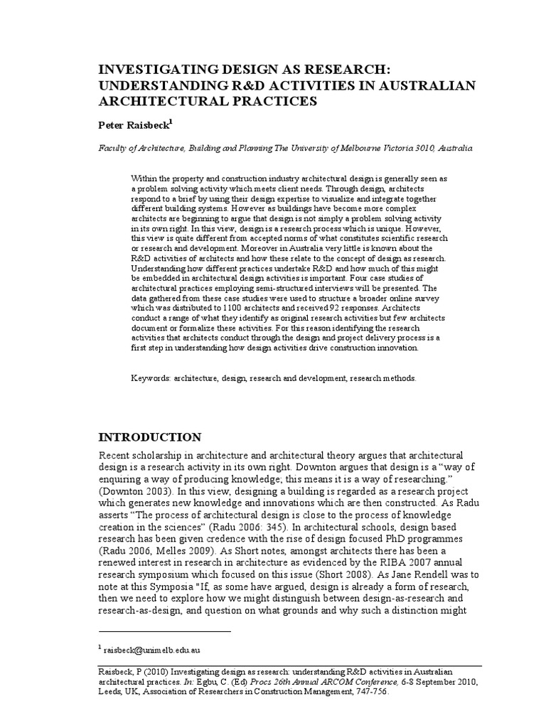 Research and Development | PDF | Design | Scientific Method