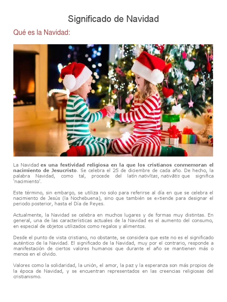 Significado y Origen de la Navidad | PDF | Árbol de Navidad | Navidad