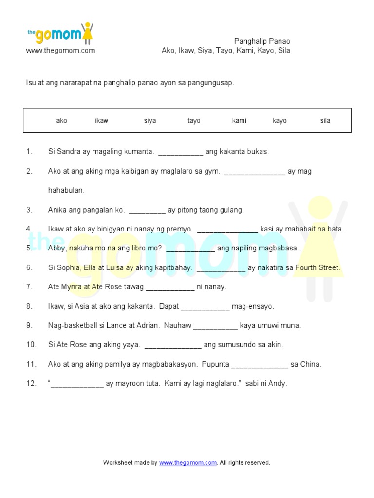 Panghalip Panao Set B PDF | PDF