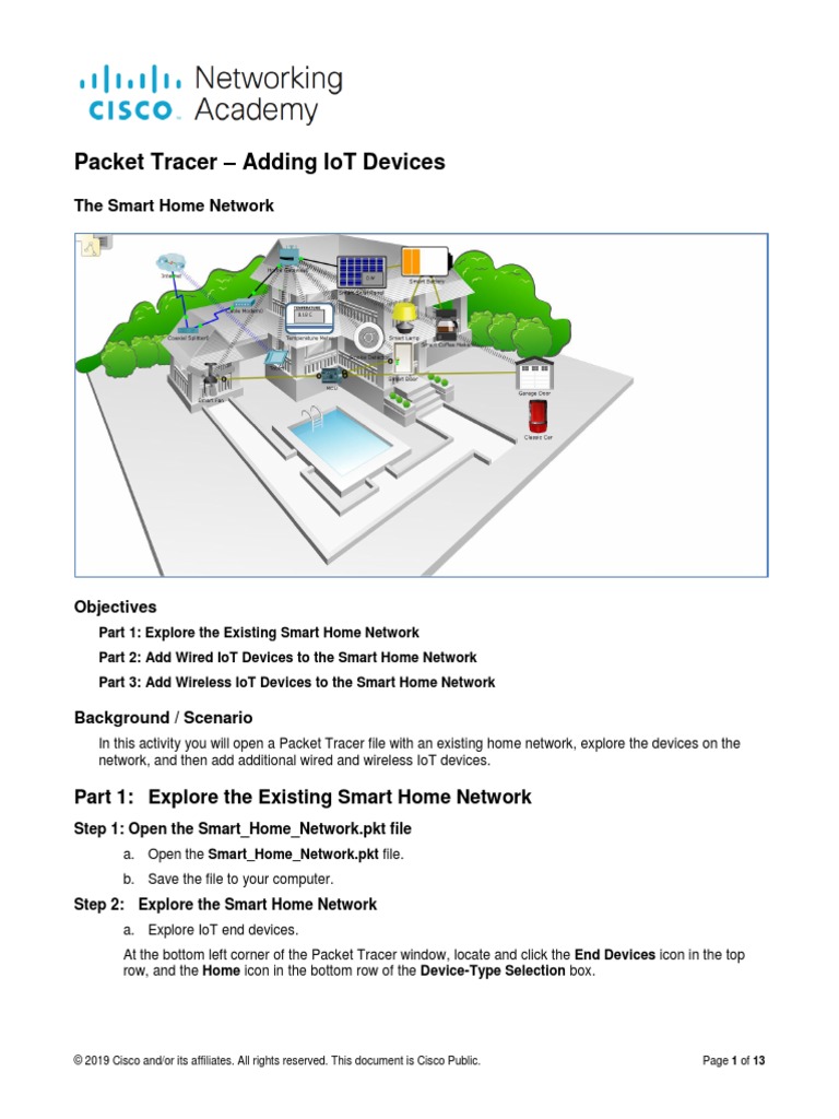 5.1.1.2 Packet Tracer - Adding IoT Devices To Smart - Homes | PDF | Gateway (Telecommunications ...