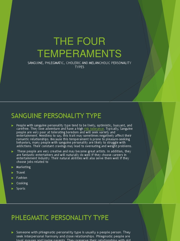 The Four Temperaments | PDF | Temperament | Personality Type