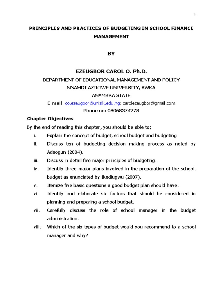 Fiscal Management | PDF | Budget | Goal