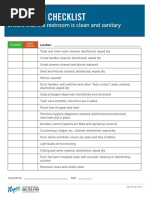 Daily Toilet Clean Checklist Simple | PDF