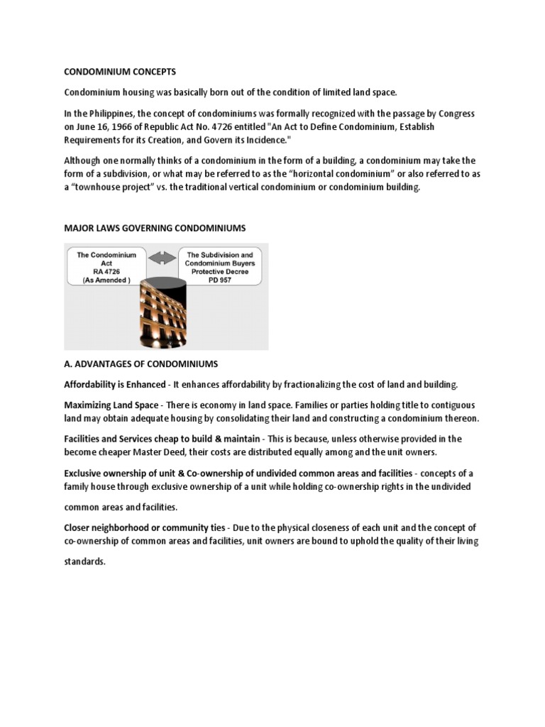 Understanding Condominium Concepts | PDF | Condominium | Real Property