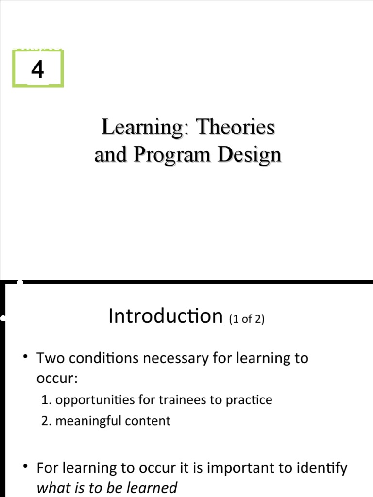 Chap 004 | PDF | Learning | Goal Setting