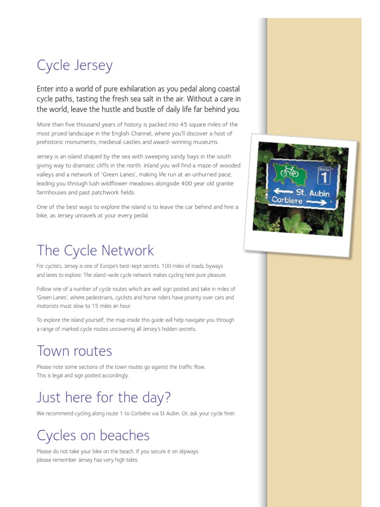 Exploring Jersey's Green Lanes by Bike | PDF | Cycling Infrastructure ...