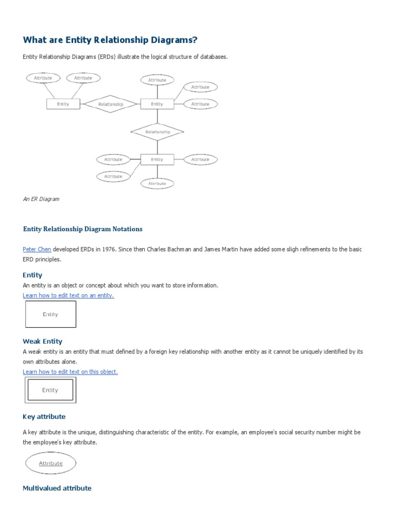 What Are Entity Relationship Diagrams | PDF