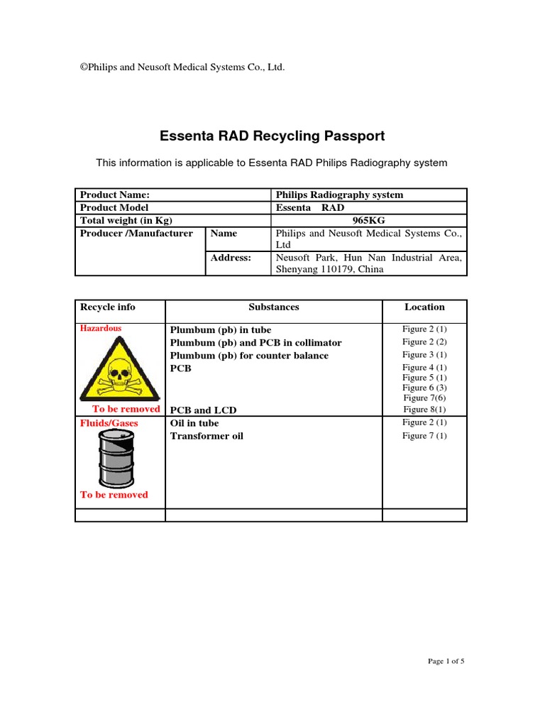 Essenta RAD (Philips & Neusoft) Passport | PDF | Printed Circuit Board ...