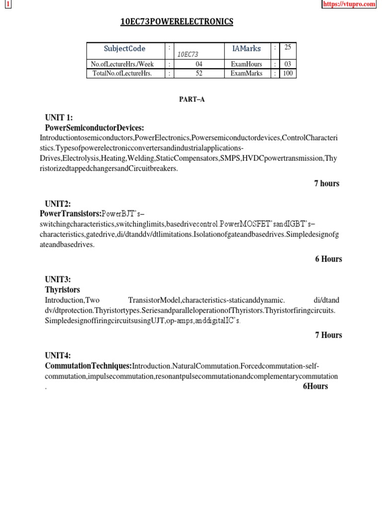 Power Electronics Notes PDF | PDF | Bipolar Junction Transistor | Power ...