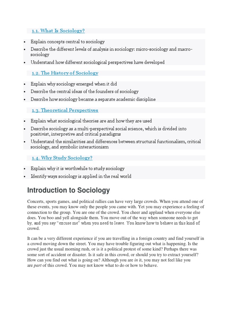 Sociology 1 Pdf Positivism Sociology