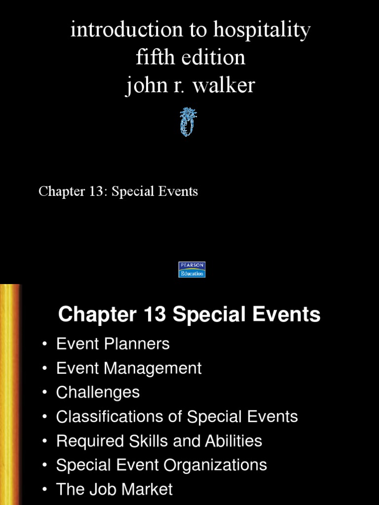 Introduction To Hospitality Fifth Edition John R. Walker: Chapter 13 ...