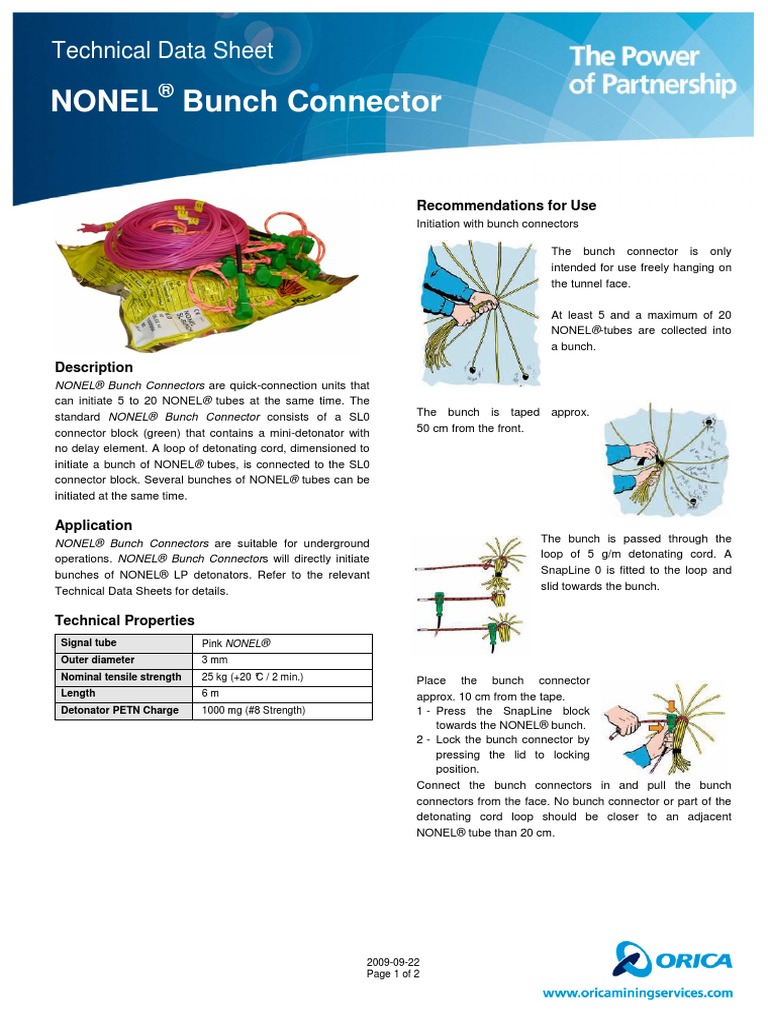 Nonel Bunch Connector TDS 2009-09-22 en Czech 1 | PDF | Electrical ...
