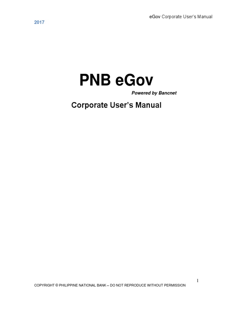 PNB EGov Manual | PDF | Personal Identification Number | Password