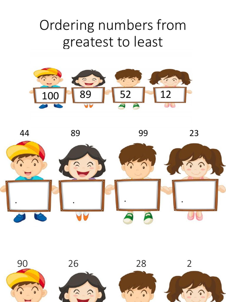 Math Ordering Numbers | PDF