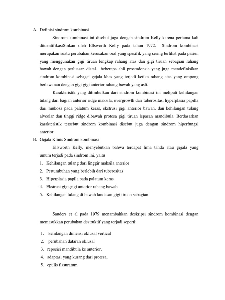 Sindrom Kelly: Definisi dan Gejala | PDF