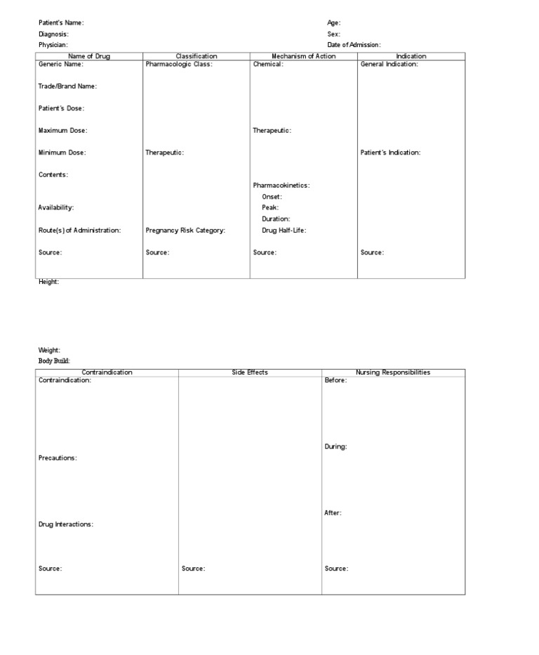 Drug Study Format | PDF