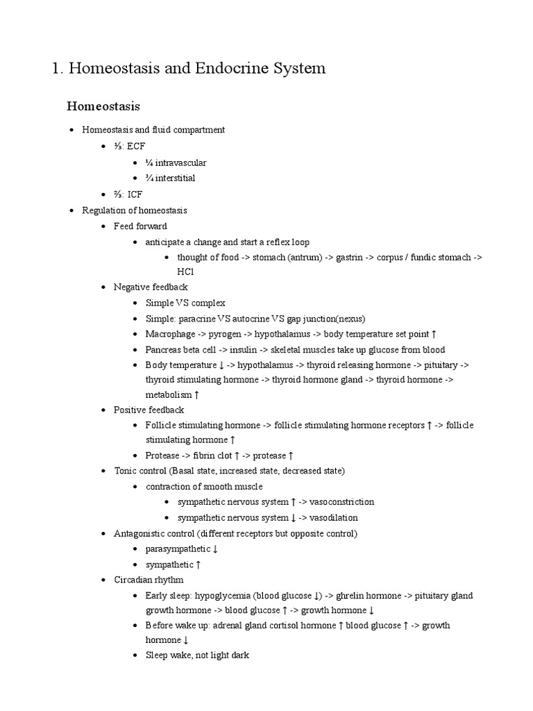 Homeostasis and Endocrine System | PDF | Hormone | Adrenocorticotropic ...