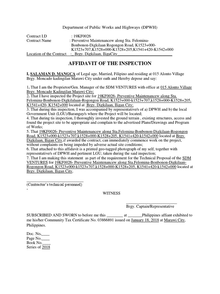 Sample Format of Letter Request | PDF | Affidavit | Public Law