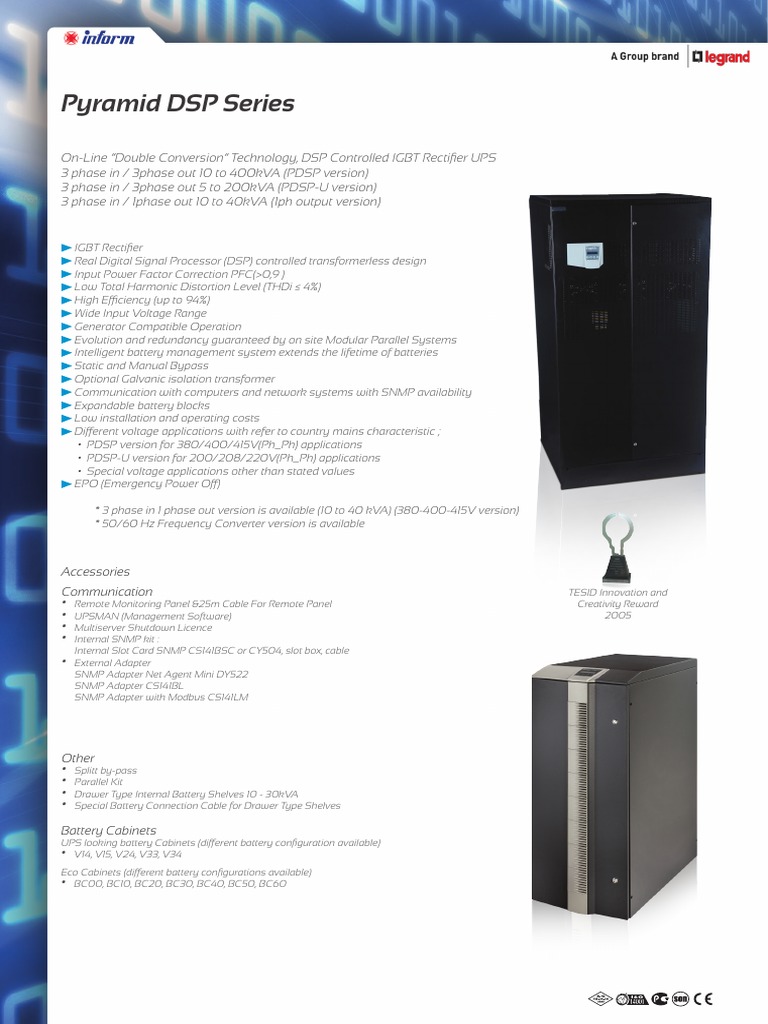Pyramid DSP UPS | PDF | Mains Electricity | Digital Signal Processing