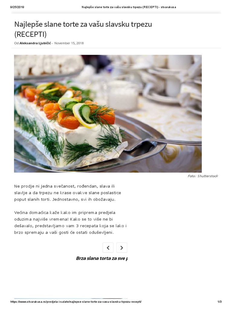 Najlepše Slane Torte | PDF