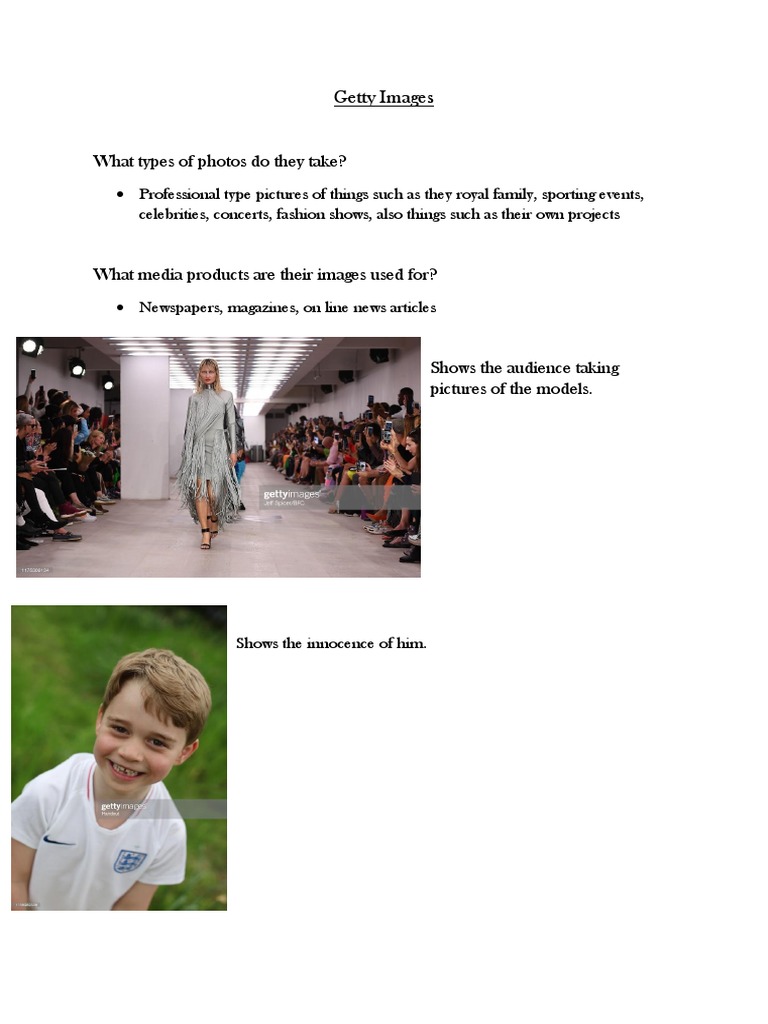 What Types of Photos Do They Take?: Getty Images | PDF